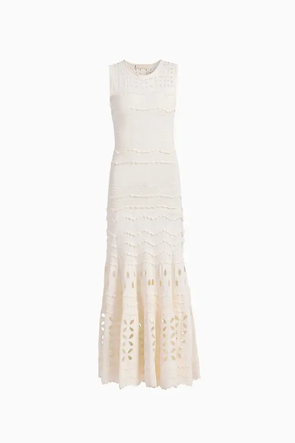 Ulla Johnson Lakshmi Eyelet Knit Dress