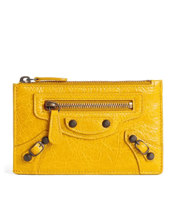 Balenciaga Lambskin Le City Card Holder - Yellow