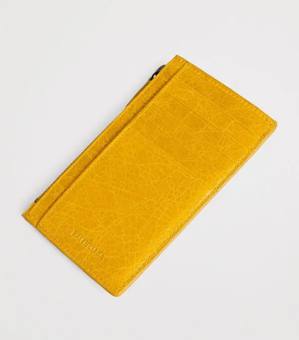 Balenciaga Lambskin Le City Card Holder - Yellow