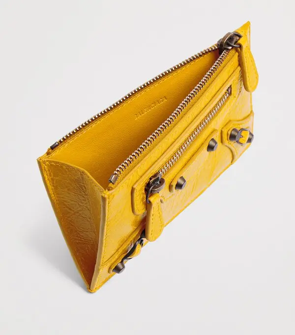Balenciaga Lambskin Le City Card Holder - Yellow