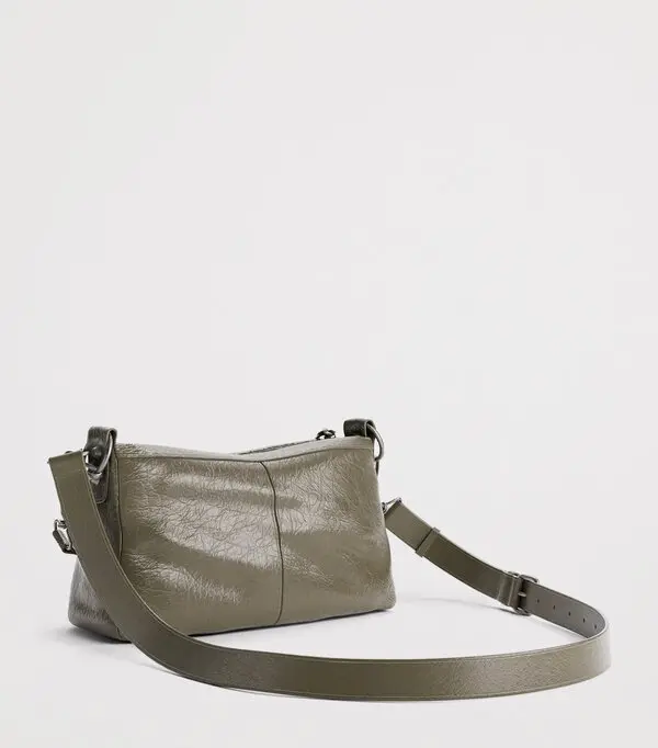 Balenciaga Mini Lambskin Le City Moto Shoulder Bag - Green