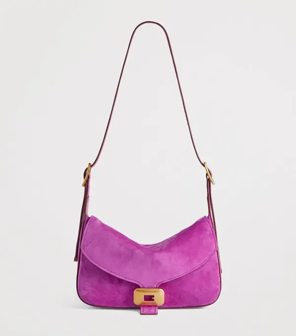 Balenciaga Suede Clicca Shoulder Bag