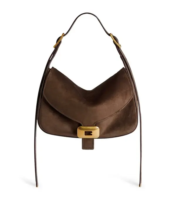 Balenciaga Suede Clicca Shoulder Bag