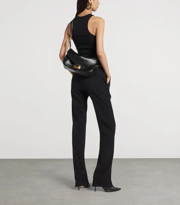 Balenciaga Lambskin Clicca Shoulder Bag
