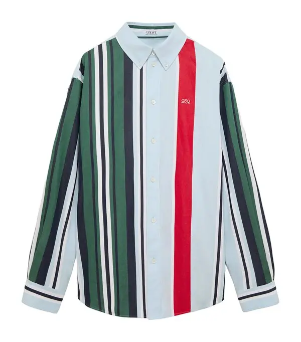 Loewe Stripe Print Shirt - Blue