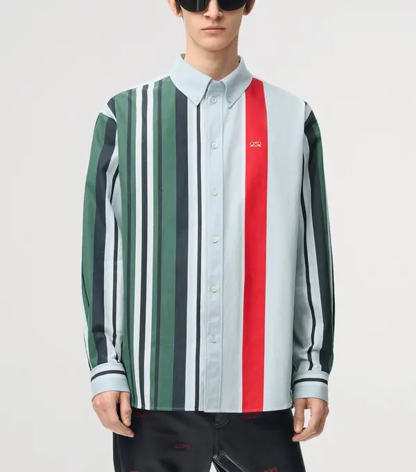 Loewe Stripe Print Shirt - Blue