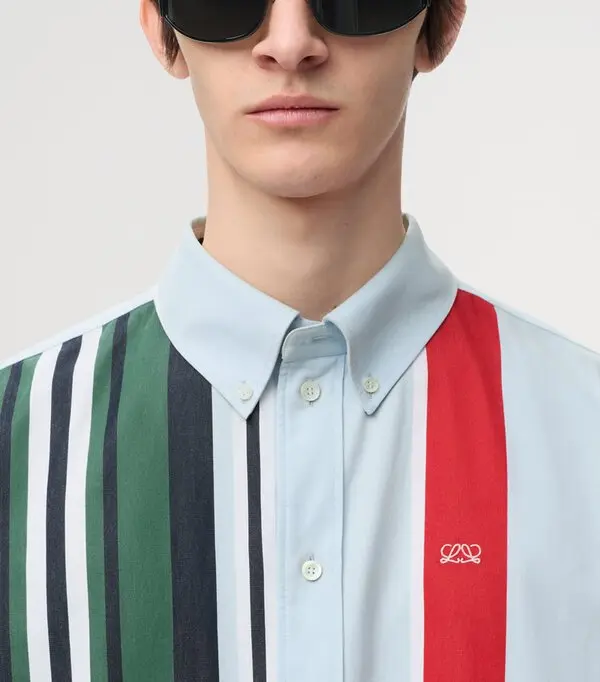 Loewe Stripe Print Shirt - Blue