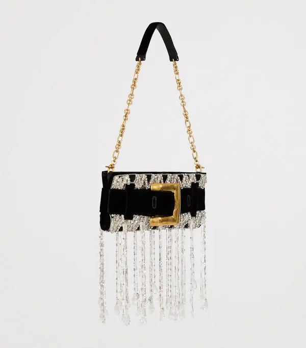 Balmain Embellished Anthem Clutch Bag