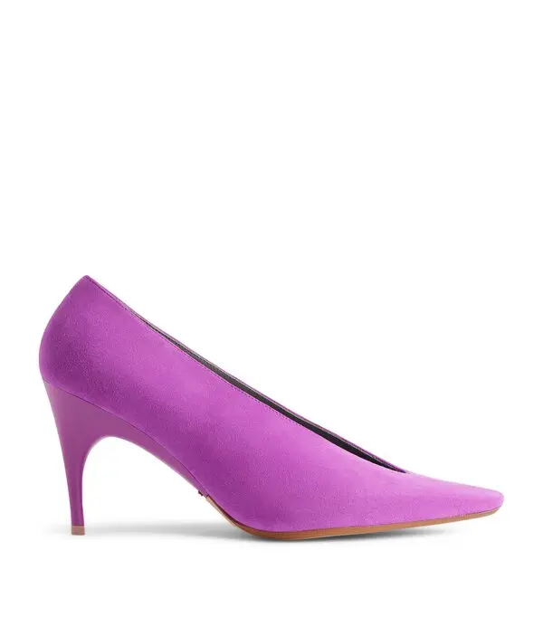 Balenciaga Suede Duchesse Pumps 90 - Red