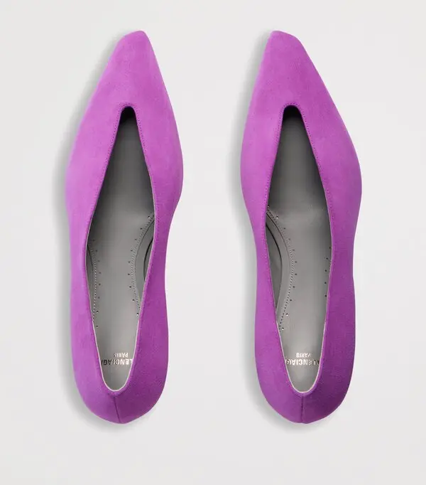 Balenciaga Suede Duchesse Pumps 90 - Red