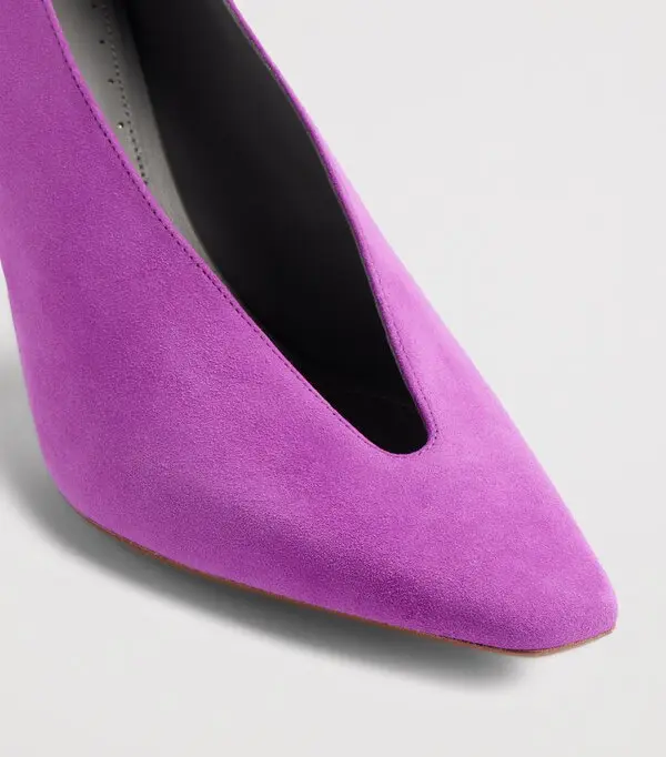 Balenciaga Suede Duchesse Pumps 90 - Red