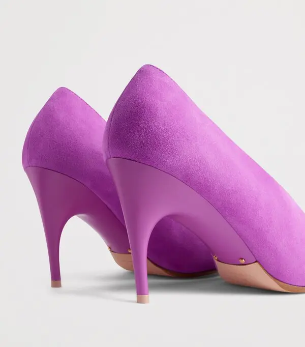 Balenciaga Suede Duchesse Pumps 90 - Red
