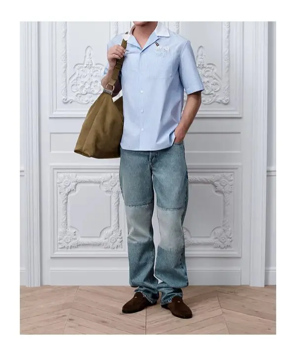 Dior Short-sleeved Shirt With Flower Bee Embroidery