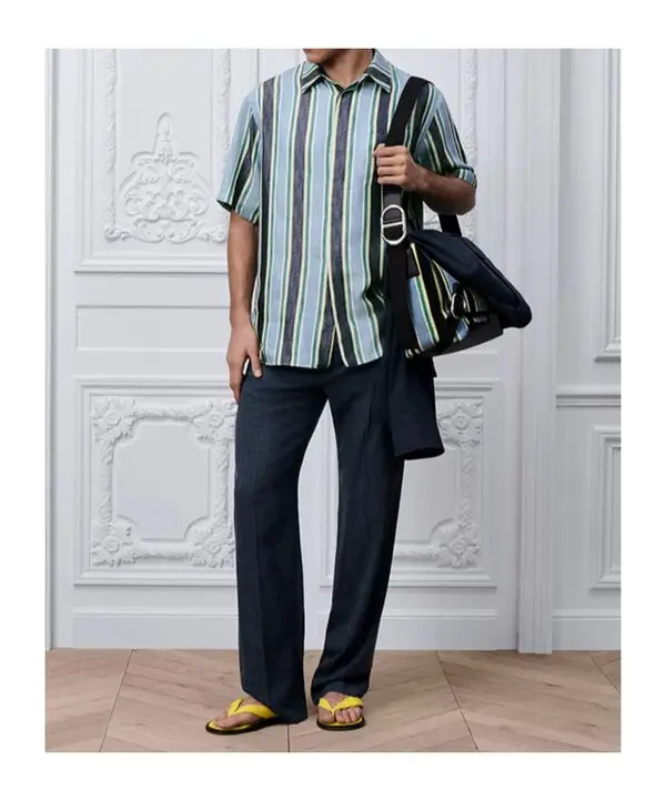Dior Dioriviera Oblique Sun Stripes Short-sleeved Shirt