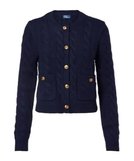 Polo Ralph Lauren Cable-knit Wool And Cashmere Cardigan - Black