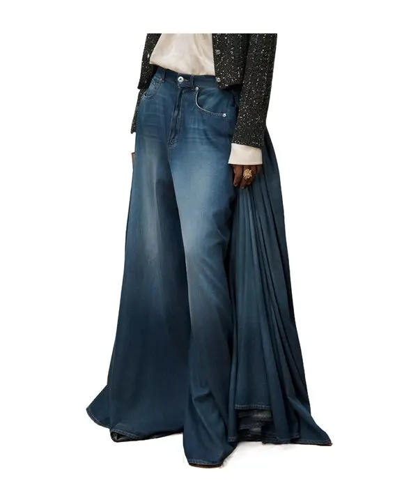 Dior Draped Regular-fit Jeans - Blue