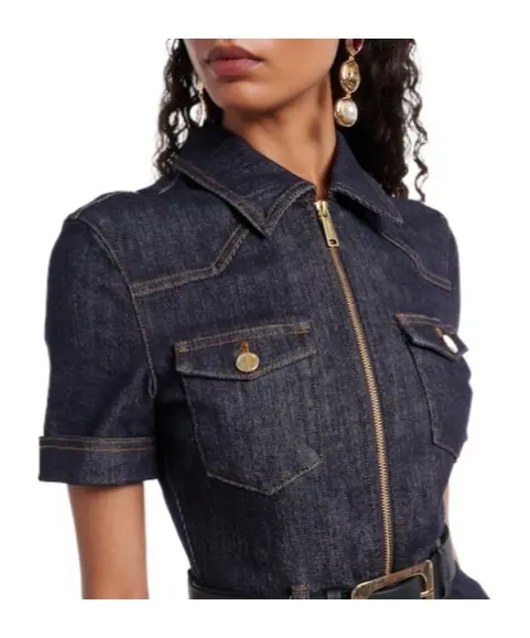 SELF-PORTRAIT Denim Overalls