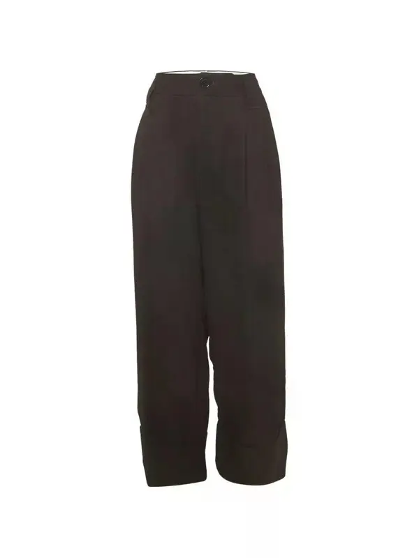 GANNI Pleated Cropped Trousers