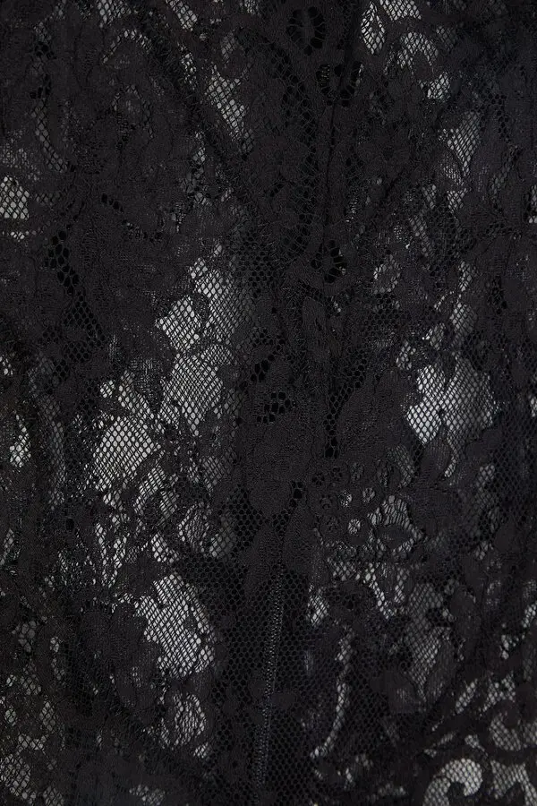 Zimmermann Velvet-trimmed Corded Lace Bodysuit