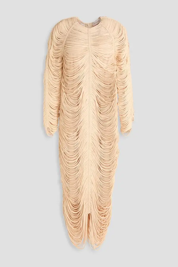 Zimmermann Ruched Cutout Crepe Midi Dress - Cream