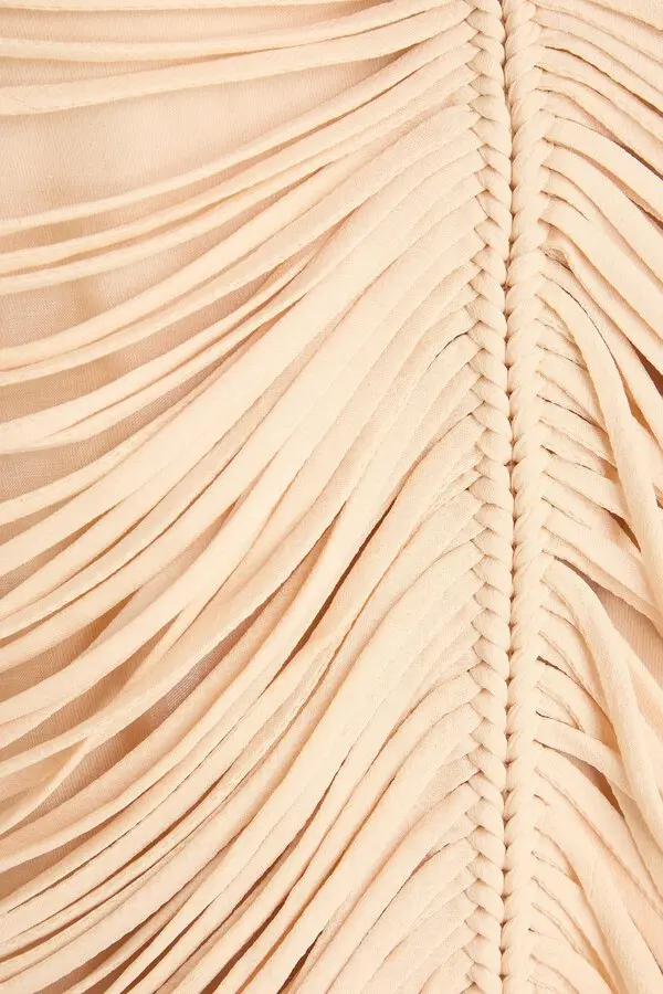Zimmermann Ruched Cutout Crepe Midi Dress