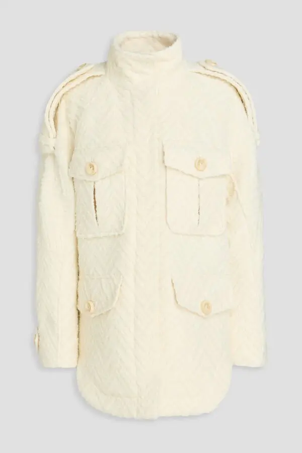 Zimmermann Bouclé-tweed Shirt Jacket - Cream