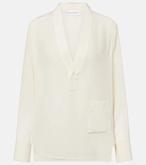 Victoria Beckham Silk Blouse - White