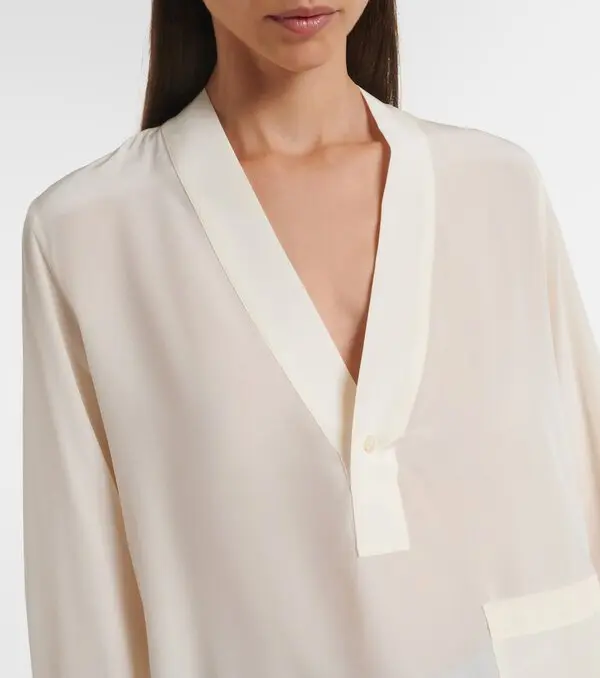 Victoria Beckham Silk Blouse - White