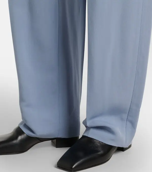 Victoria Beckham Pleated Tapered Pants - Blue