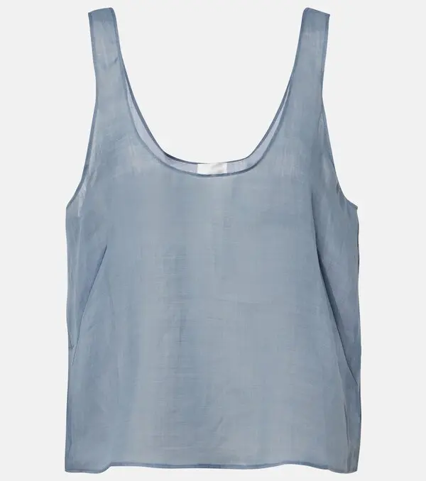 LESET Niko Ramie Top - Blue