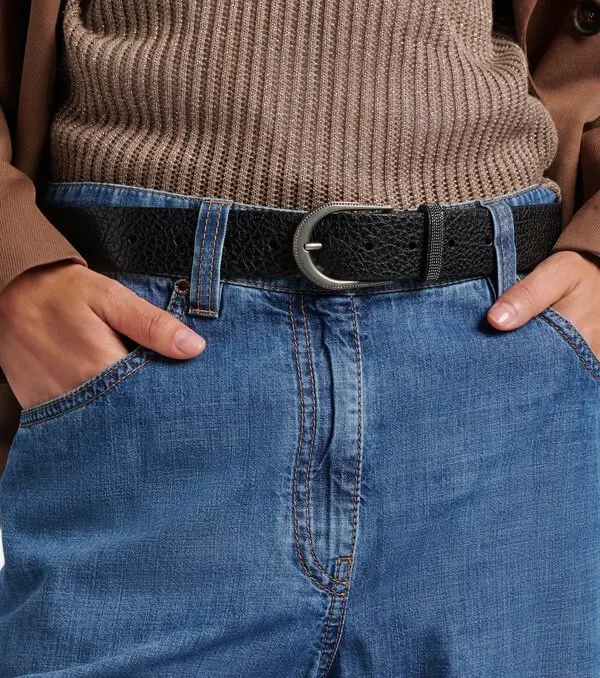 Brunello Cucinelli Monili Leather Belt