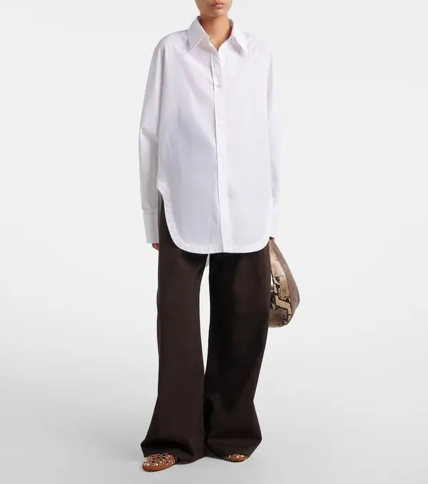 Sportmax Siamese Wide-leg Jeans In Chocolate