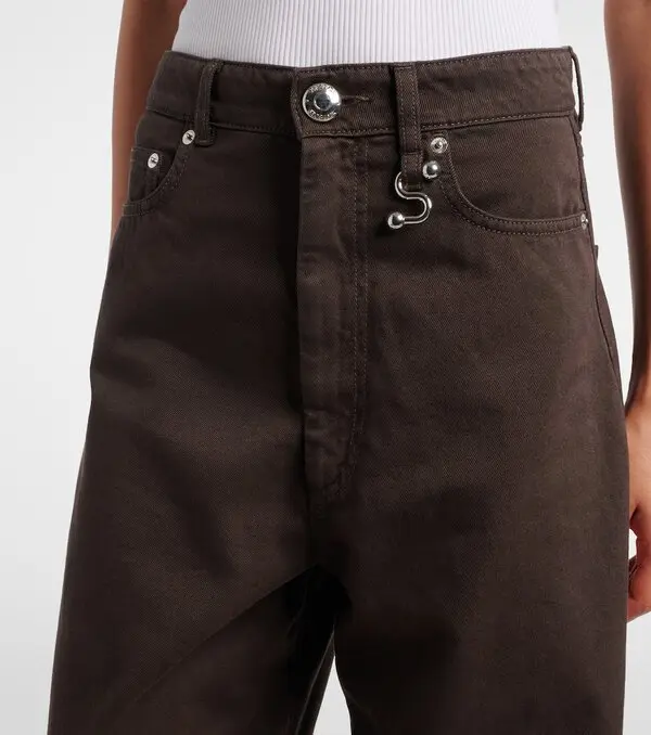 Sportmax Siamese Wide-leg Jeans In Chocolate