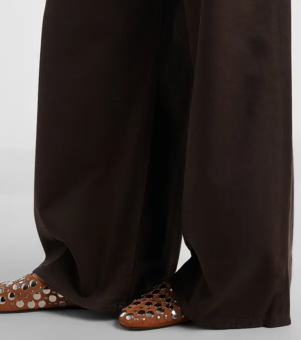 Sportmax Siamese Wide-leg Jeans In Chocolate