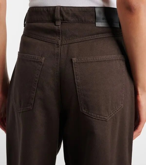 Sportmax Siamese Wide-leg Jeans In Chocolate