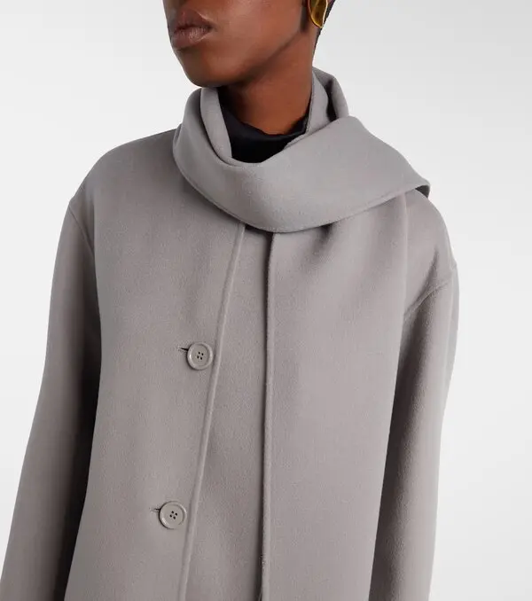 Max Mara Wool Coat With Detachable Scarf