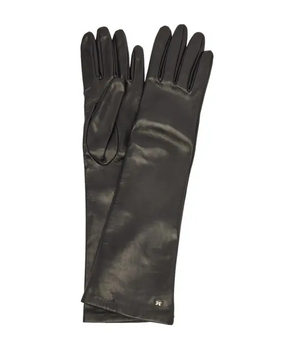 Max Mara Leather Gloves - Black