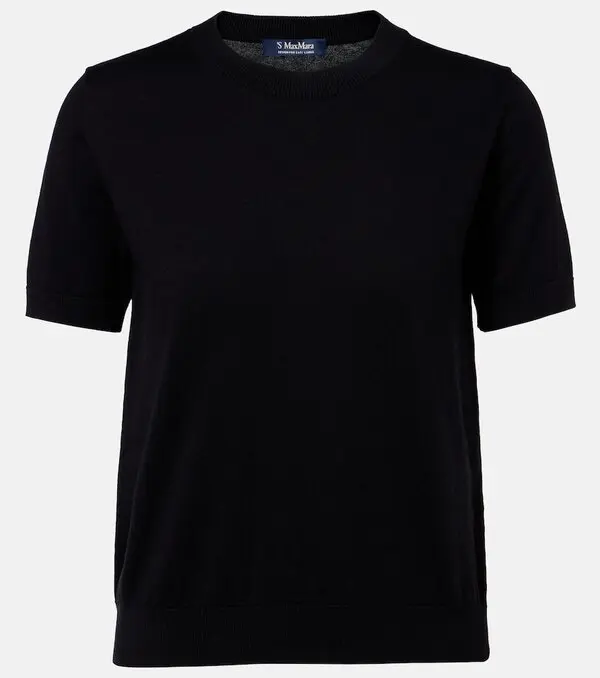 Max Mara Cotton, Silk, And Cashmere Knitted Top - Black