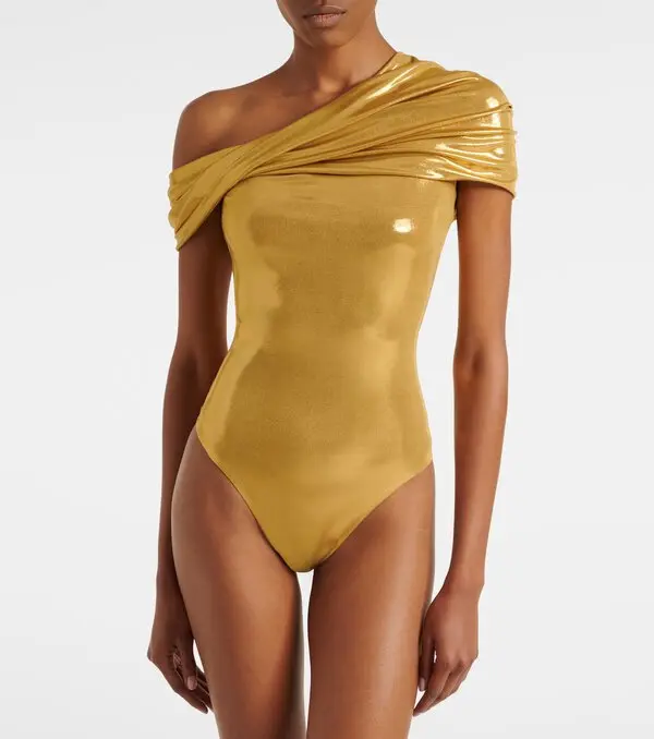 Norma Kamali Lamé Bodysuit