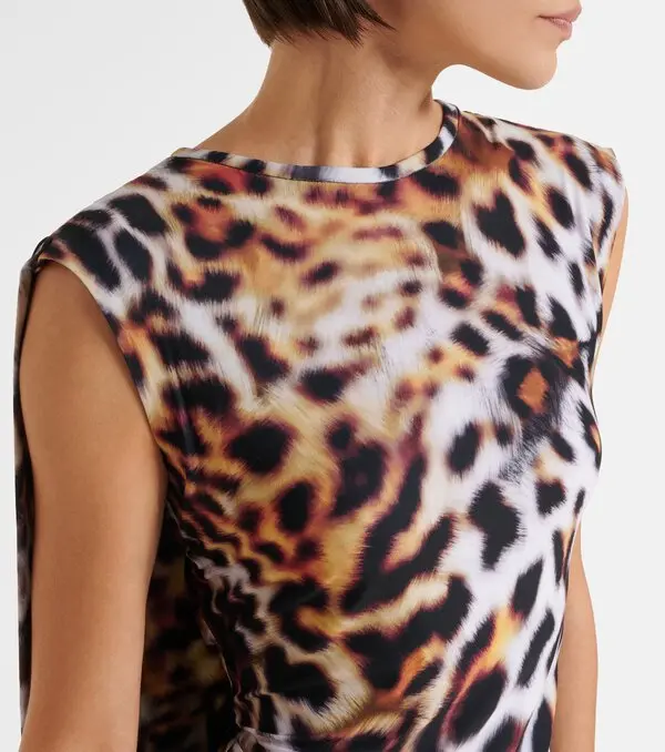 Norma Kamali Printed Jersey Minidress