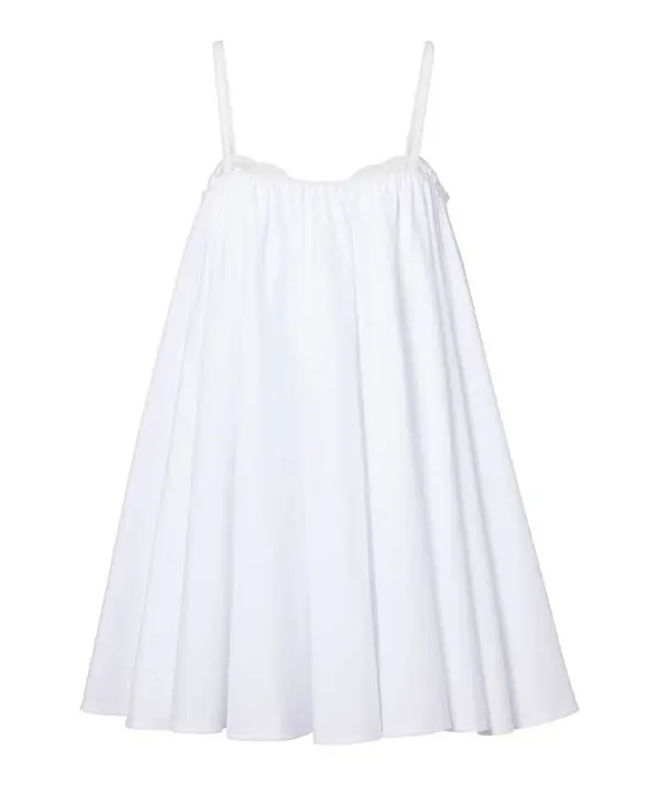 Staud Cecily Cotton Poplin Mini Dress - White