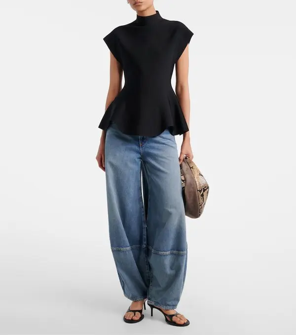 AGOLDE Lantern Barrel-leg Jeans - Blue