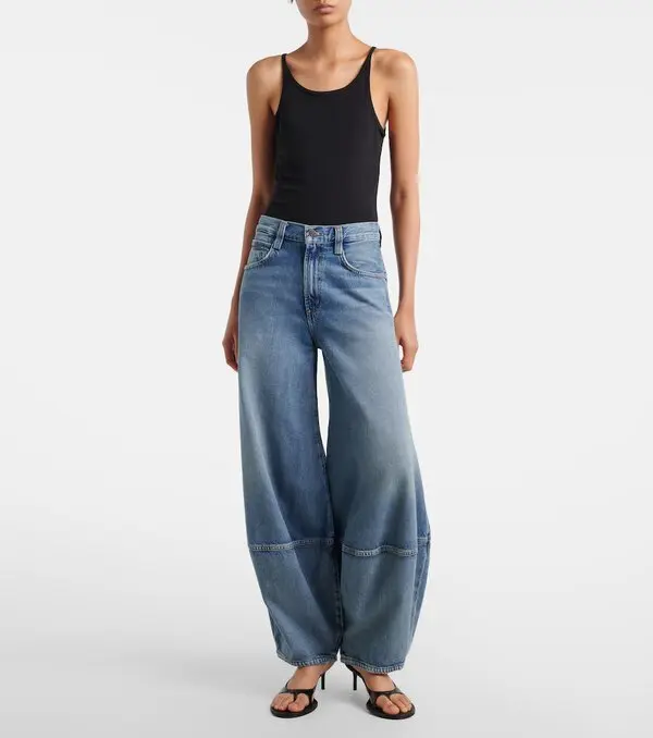 AGOLDE Lantern Barrel-leg Jeans - Blue