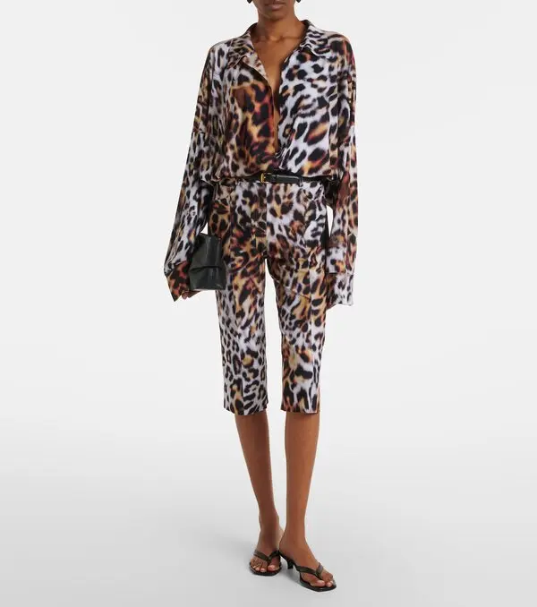 Norma Kamali Printed Capri Pants