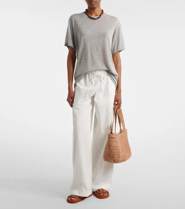 BIRKENSTOCK Gizeh Leather-trimmed Woven Thong Sandals