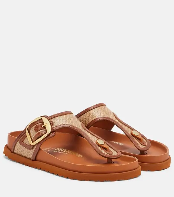 BIRKENSTOCK Gizeh Woven Thong Sandals - Brown
