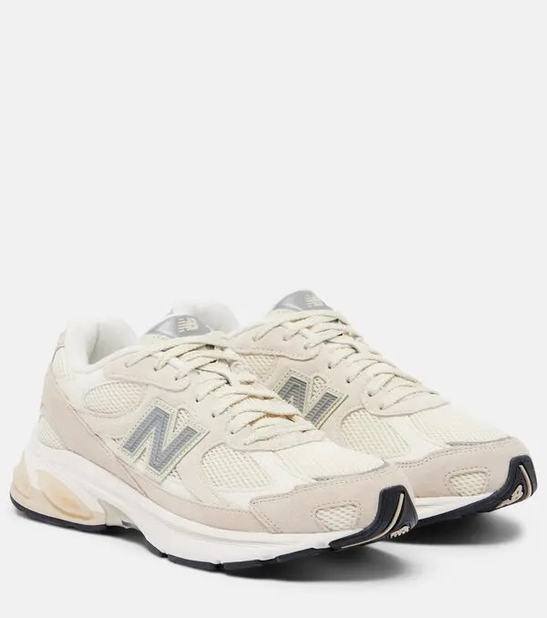 NEW BALANCE 2010 Suede-trimmed Sneakers - White