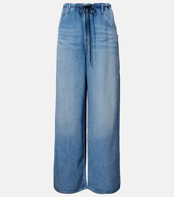AGOLDE Shaw Wide-leg Jeans In Script - Blue