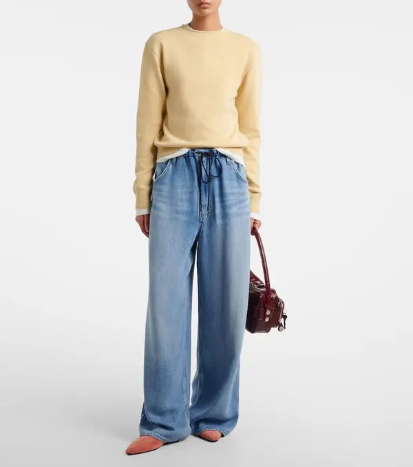 AGOLDE Shaw Wide-leg Jeans In Script - Blue