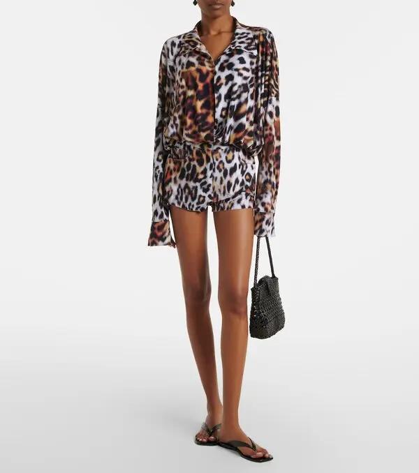 Norma Kamali Printed Shorts